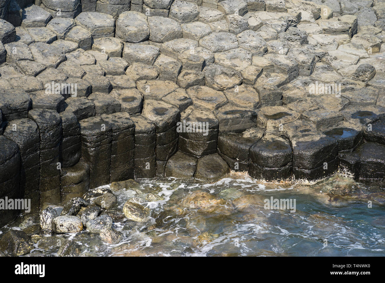 The Cliff of Stone Plates Da Dia in Central Vietnam, seashore area of ...