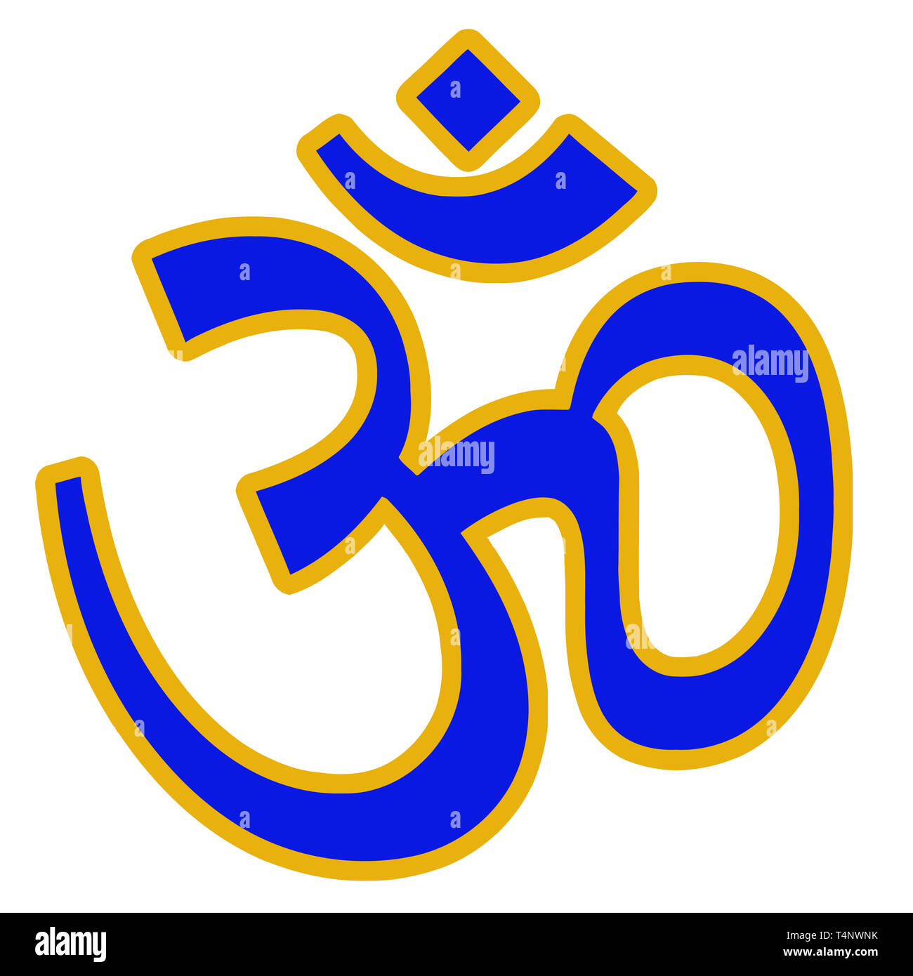 om hinduism blue golden color illustration buddha meditation sacred ...