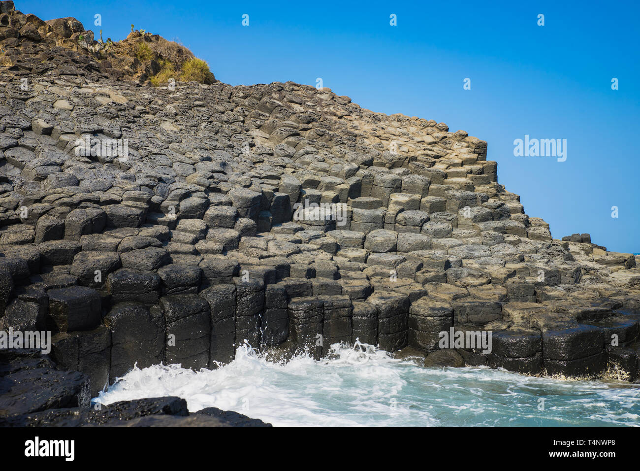 The Cliff of Stone Plates Da Dia in Central Vietnam, seashore area of ...