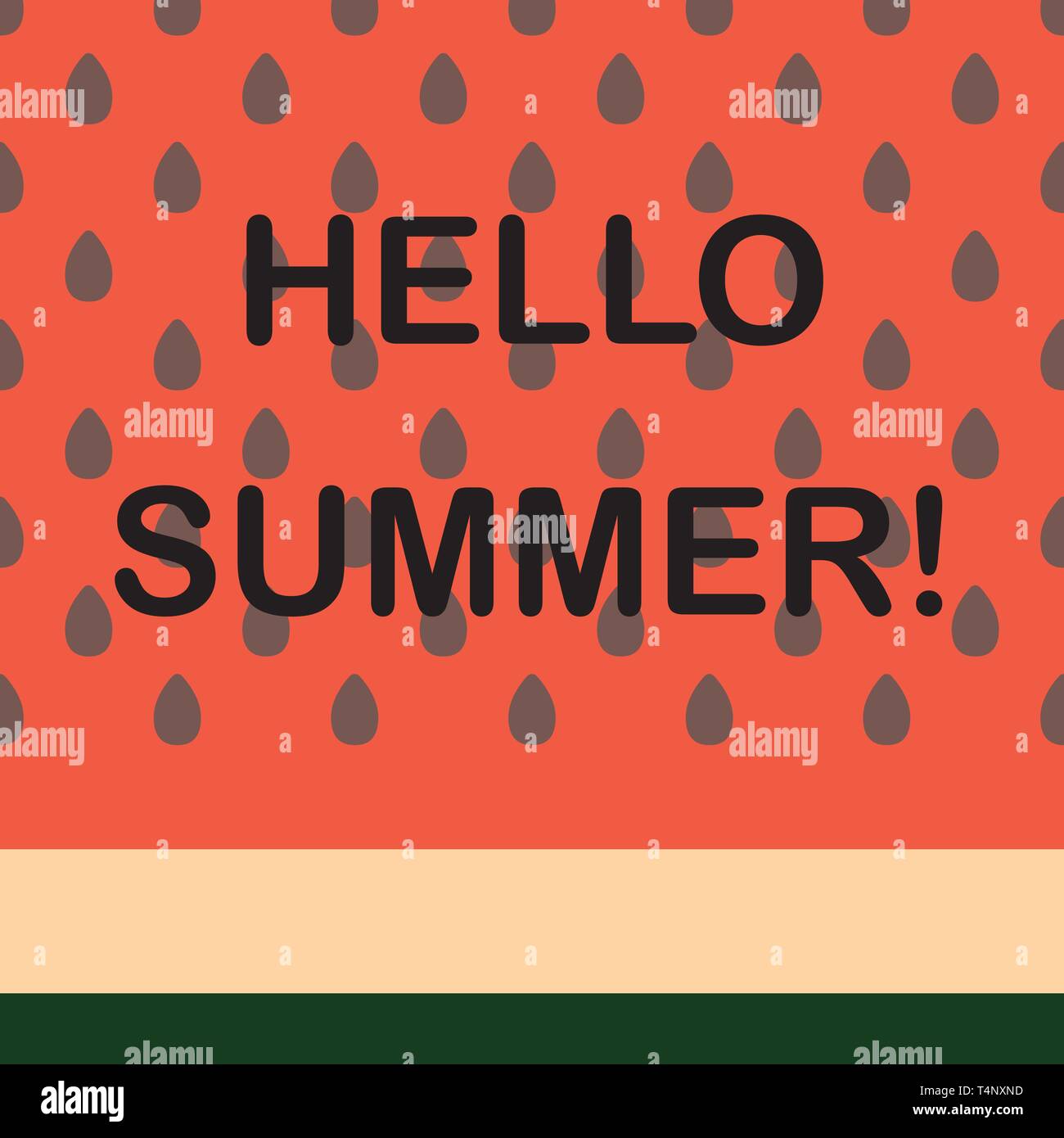 Hello summer watermelon background Stock Vector Images - Alamy