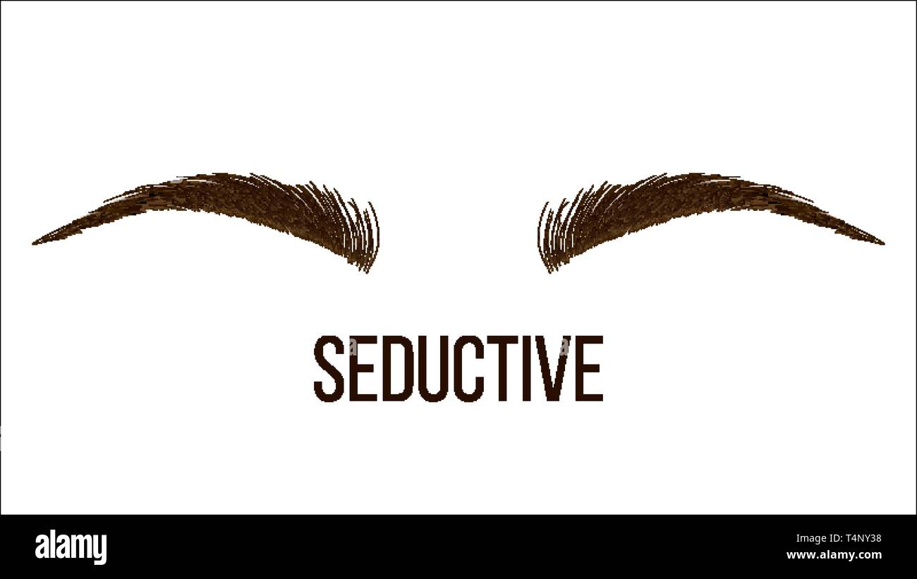 Seductive Thin Vector Hand Drawn Brows Shape Stock Vector Image & Art ...