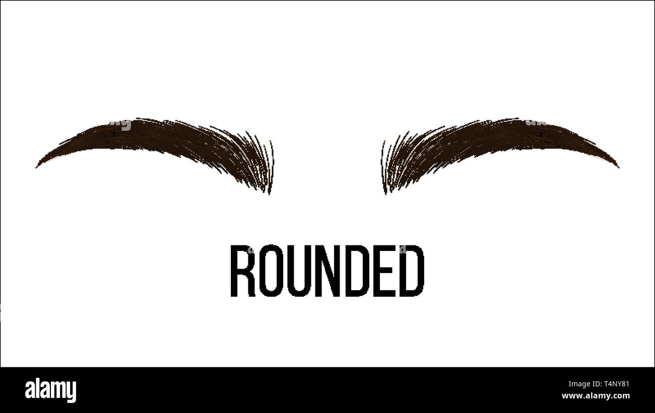 Medium Rounded Vector Hand Drawn Brows Shape Stock Vector Image & Art ...