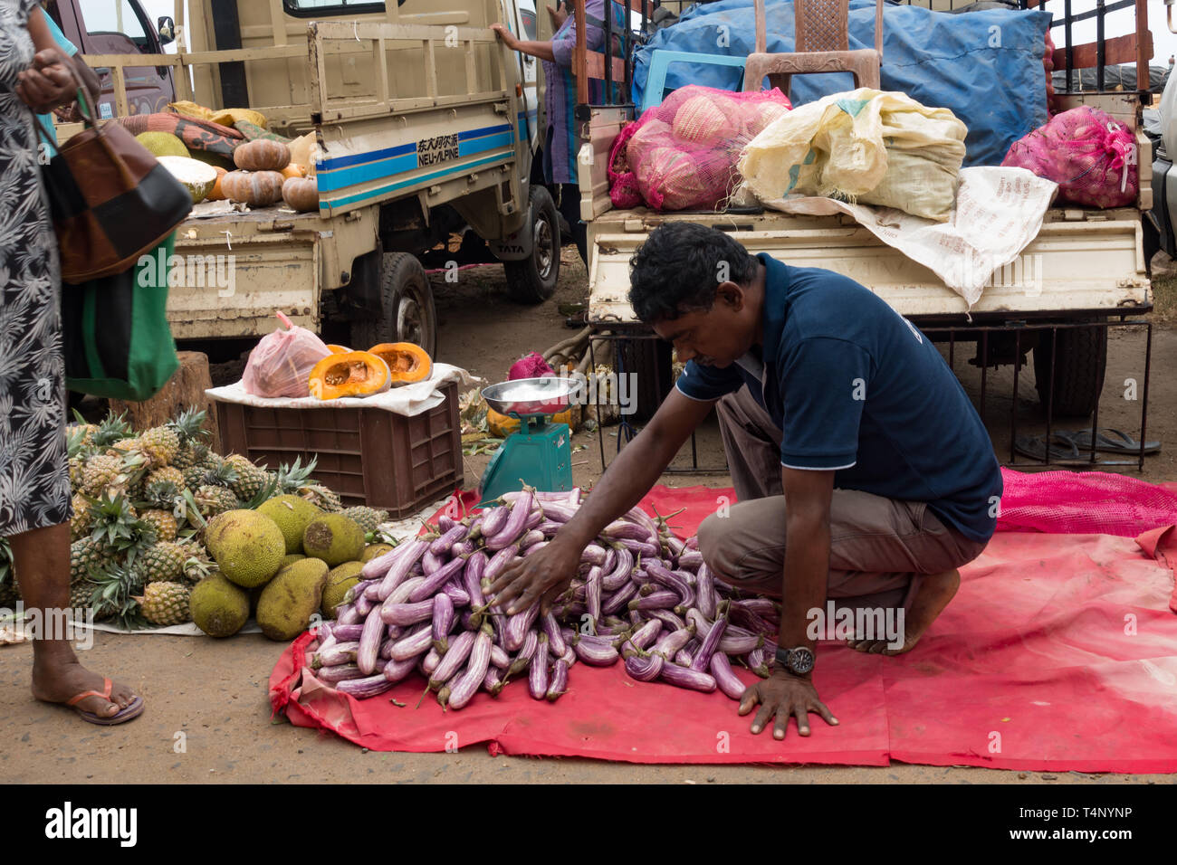 Stall selling vegetables etc near the Fish Market. Colombo. Sri Lanka ...