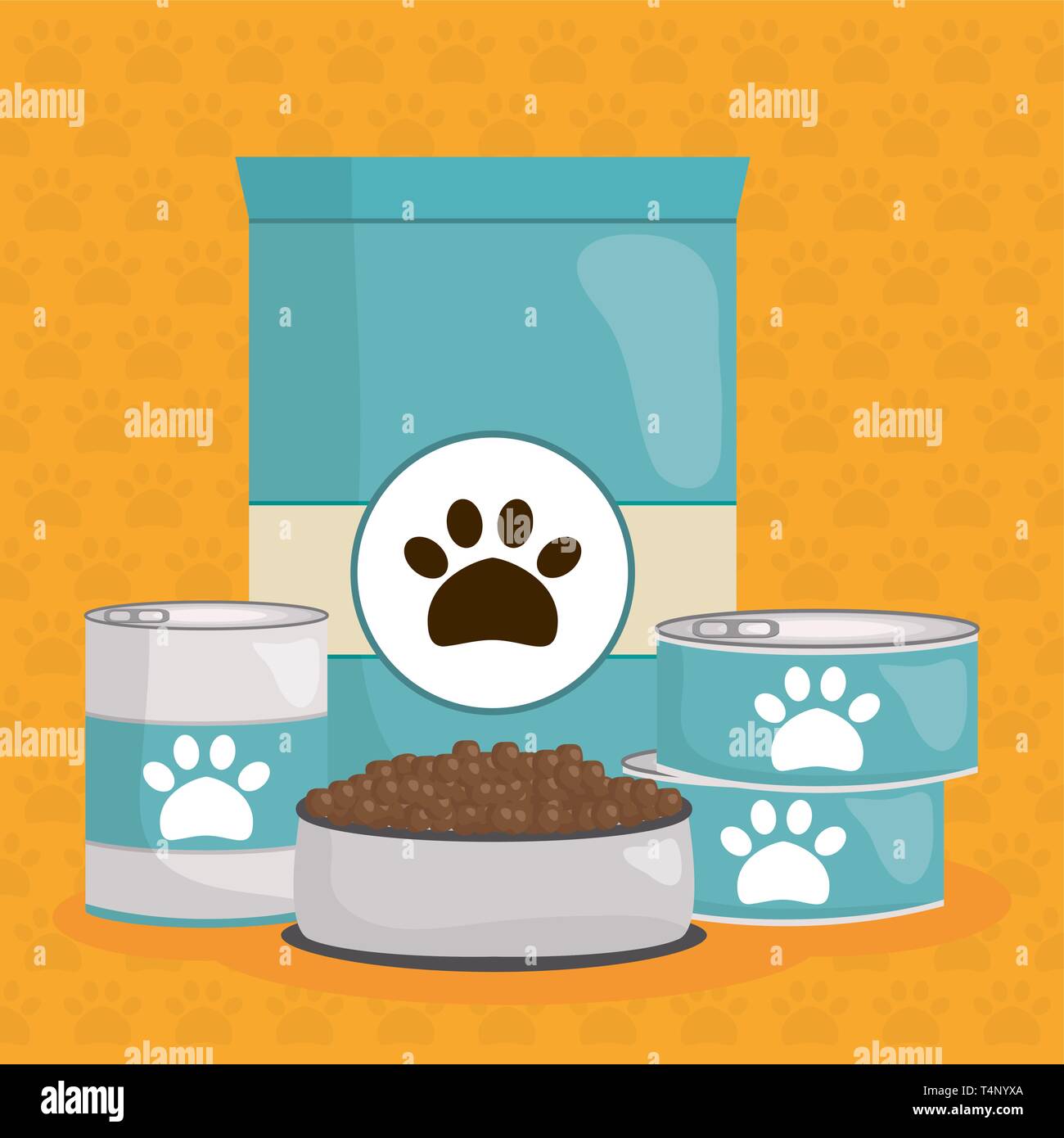 pet food bag and can vector illustration design Stock Vector Image ...