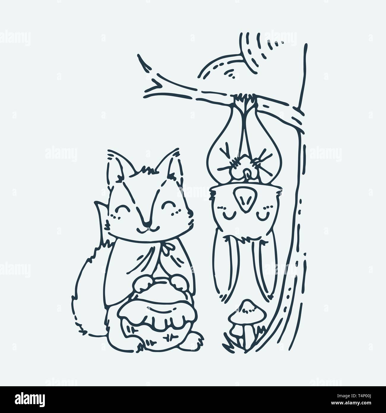 Cute cartoon animal. Vector clip art illustration for children design ...