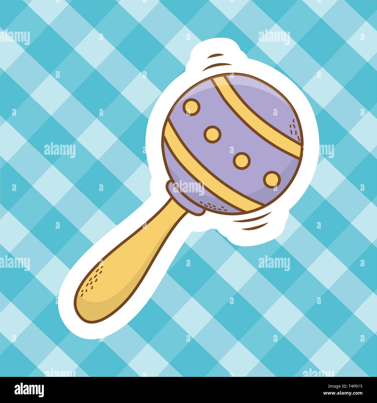 cute baby shower element rattle cartoon vector illustration graphic ...