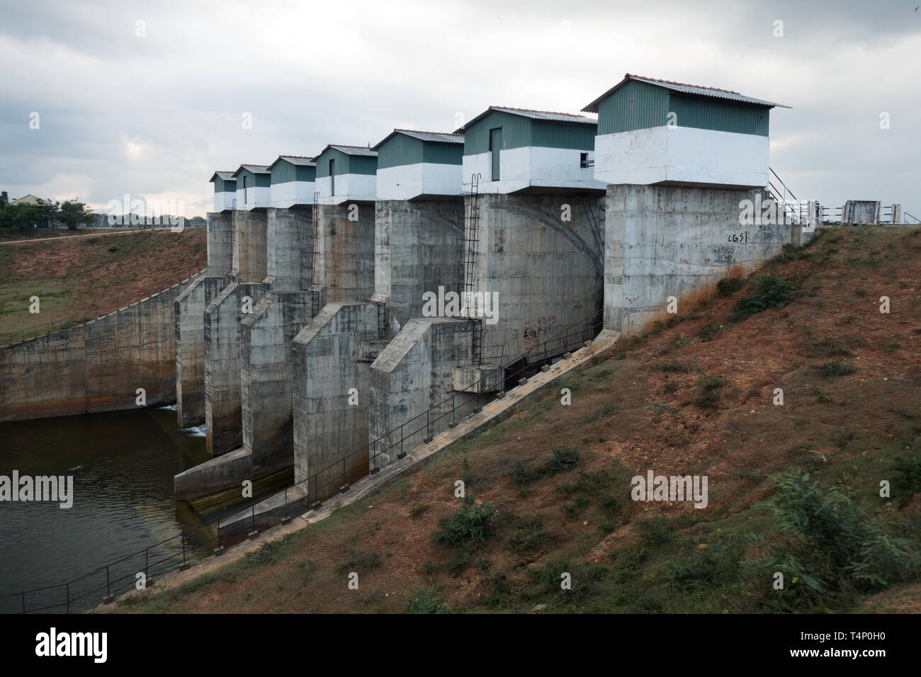 Weheragala reservoir Dam in Yala national park . Sri Lanka Stock Photo ...