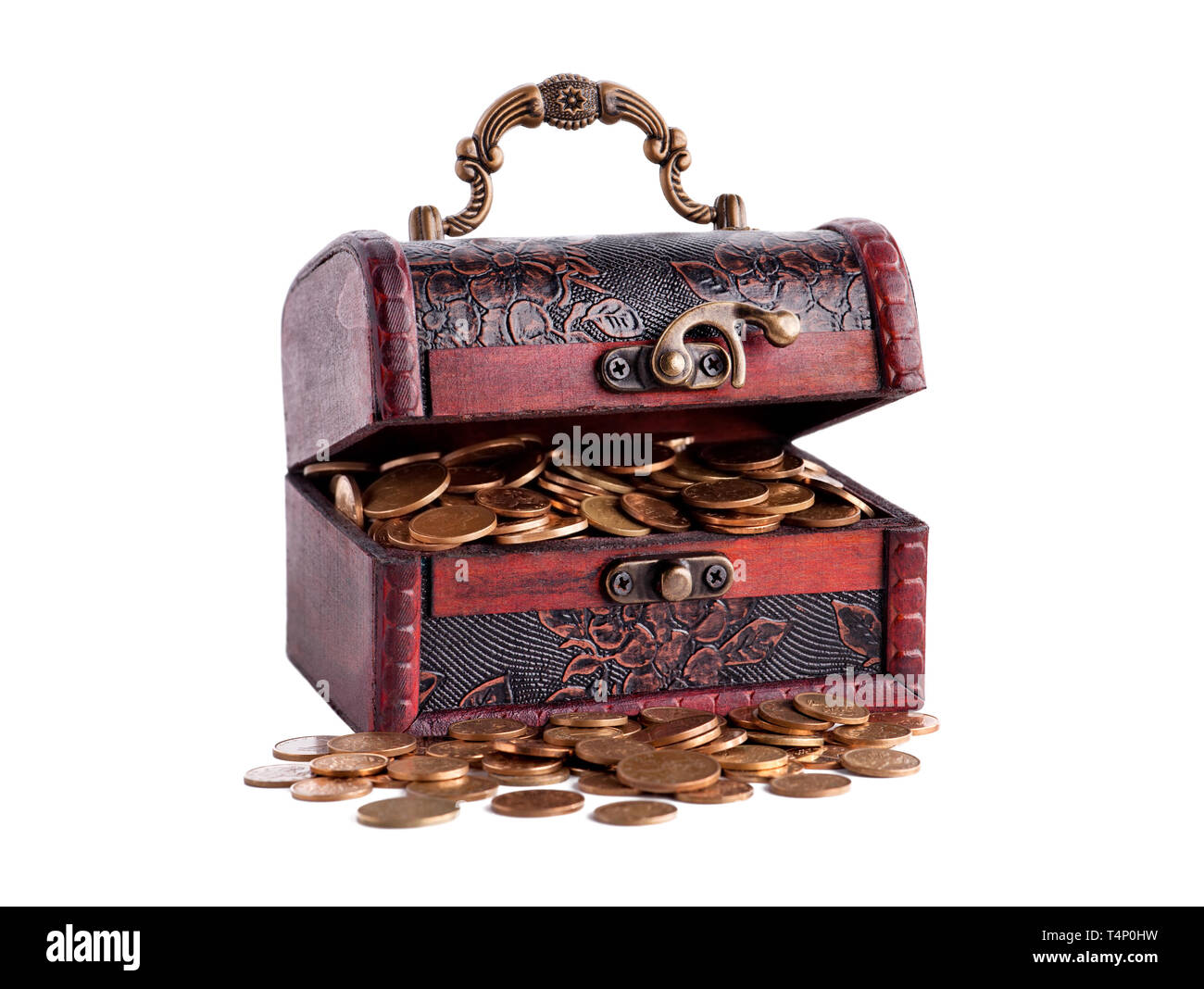 Treasure chest isolated on white Stock Photo - Alamy