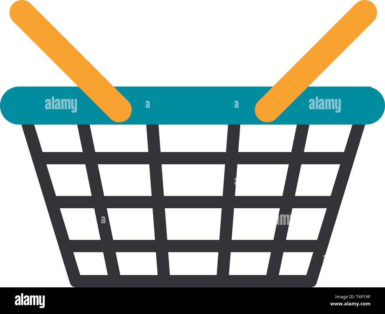Empty market basket isolated Stock Vector Image & Art - Alamy