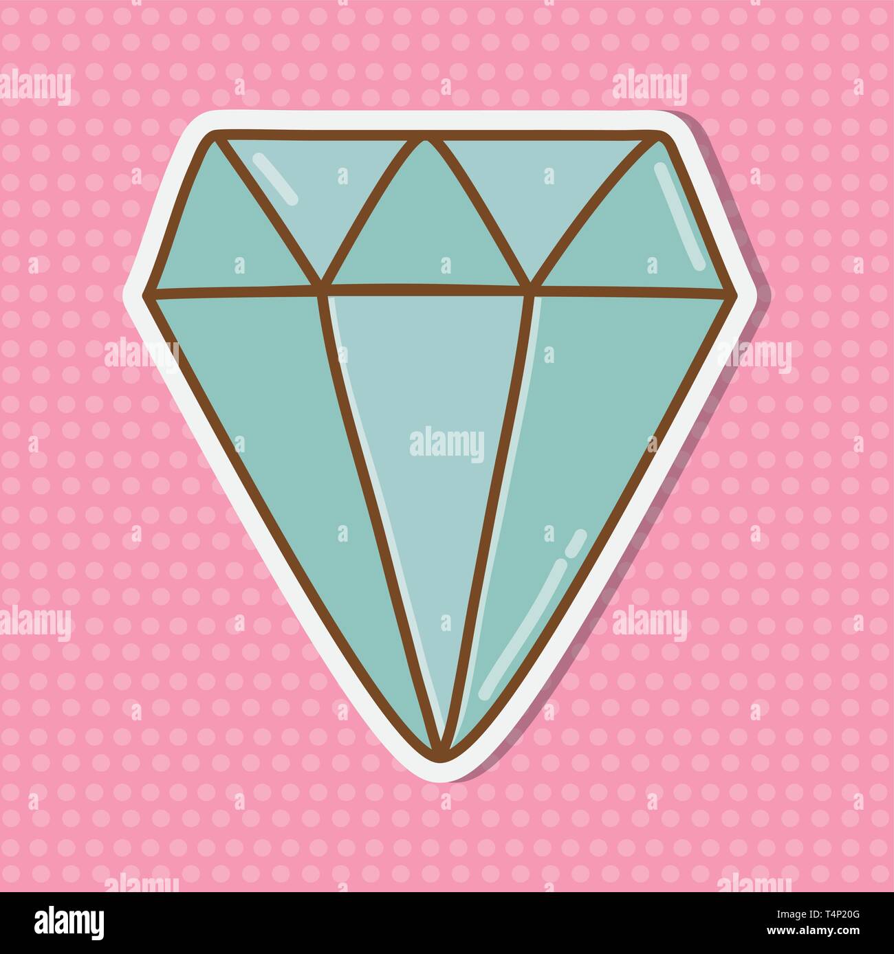 diamond icon cartoon colorful background vector illustration graphic ...