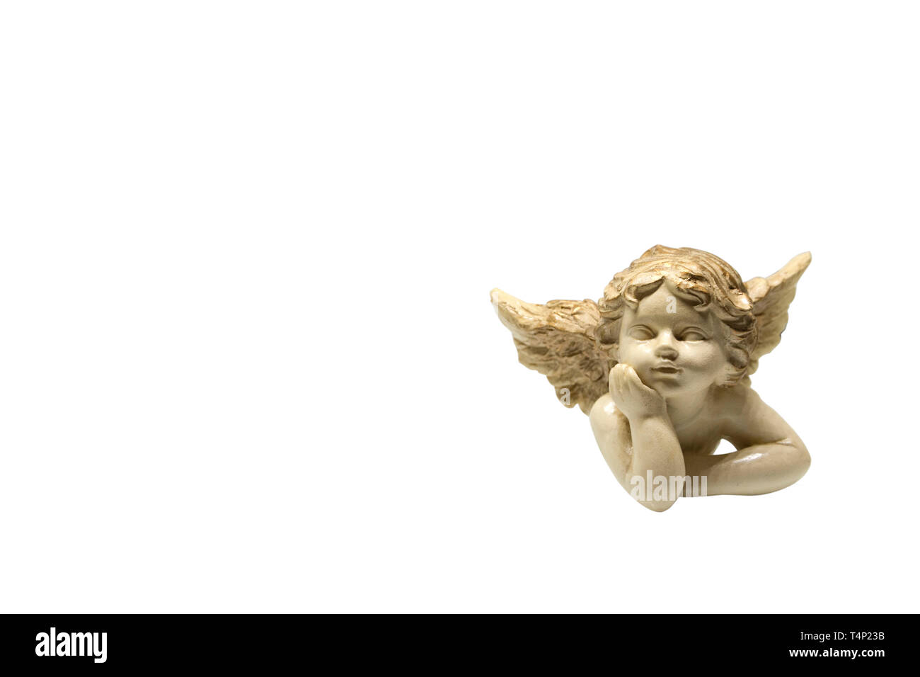 small figurine of lying little angel Stock Photo - Alamy