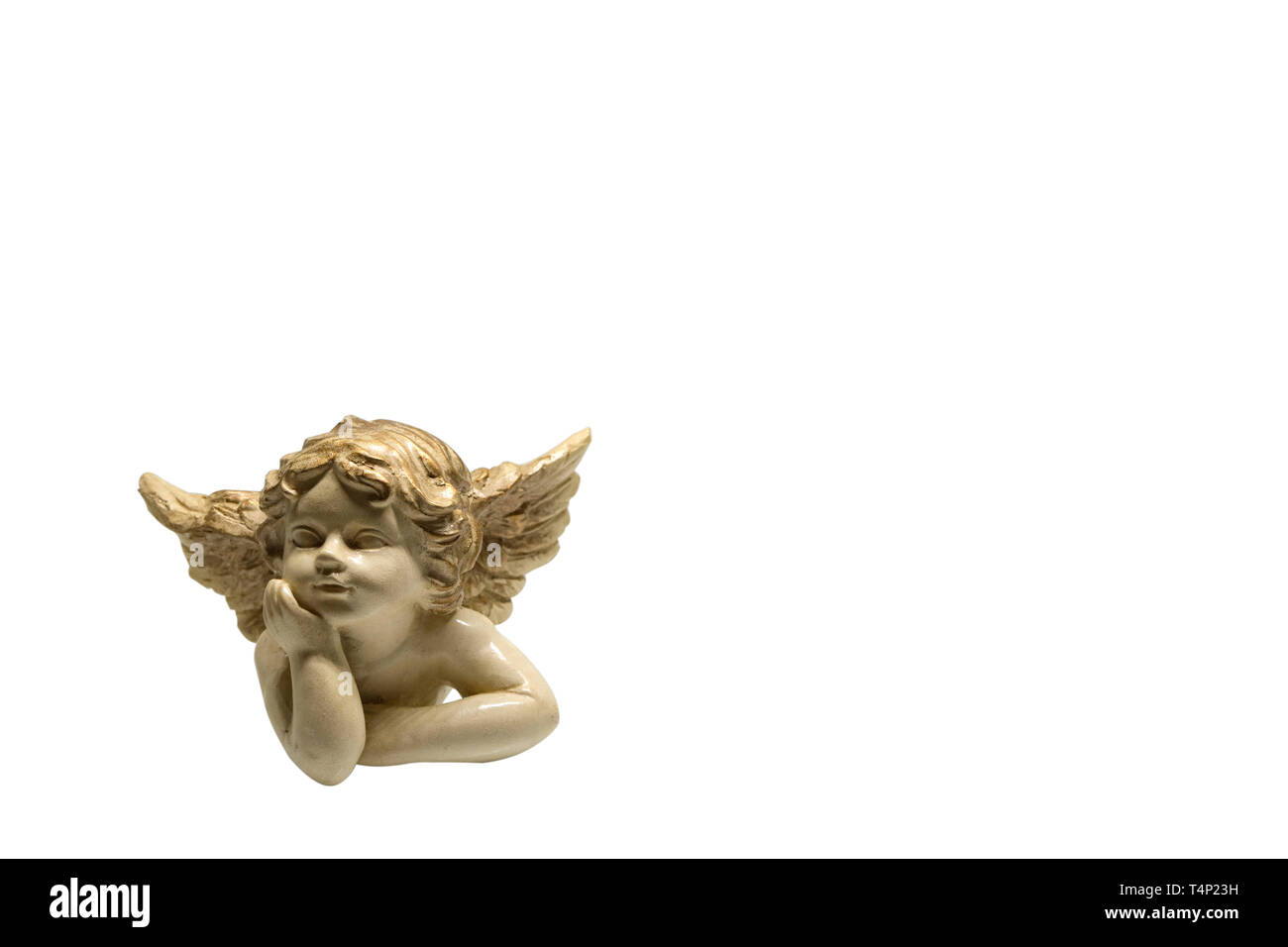 small figurine of lying little angel Stock Photo - Alamy