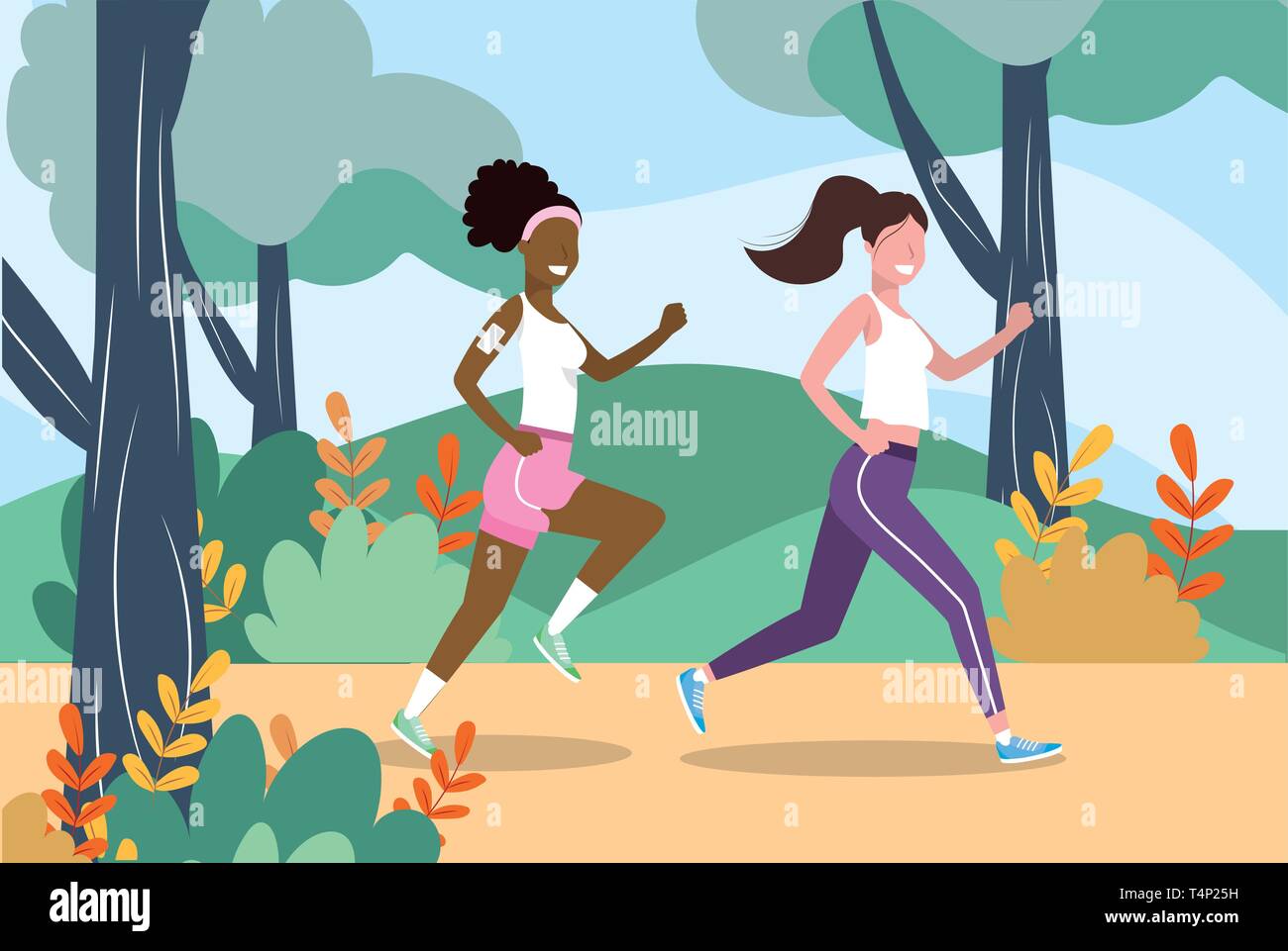 Women stretching running Stock Vector Images - Alamy