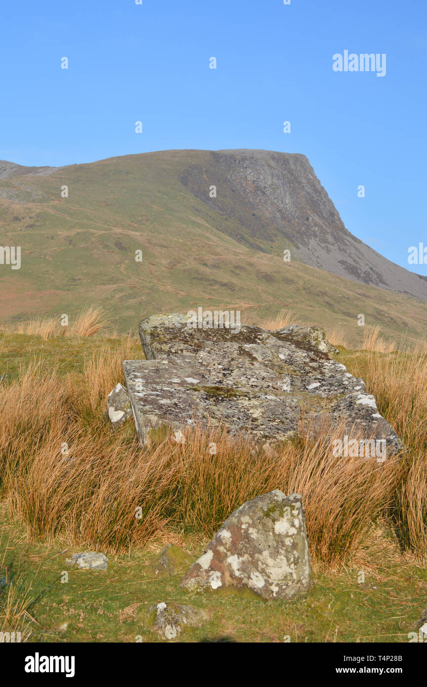 Nantlle Ridge Y Garn from Llyn Y Gader walk Stock Photo - Alamy