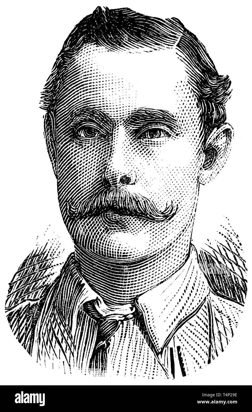 1889 engraving of tennis player William Renshaw Stock Photo - Alamy