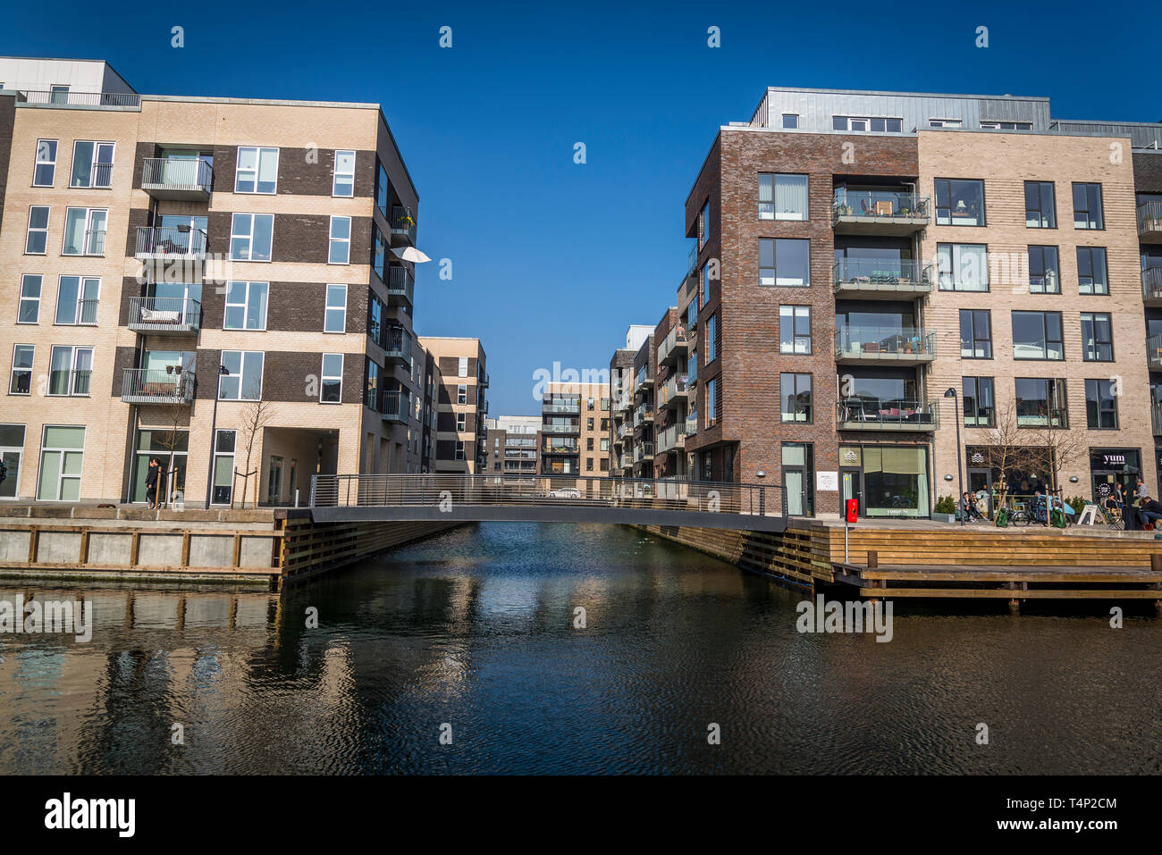 New housing developments along Copenhagen harbour, Copenhagen, Denmark ...