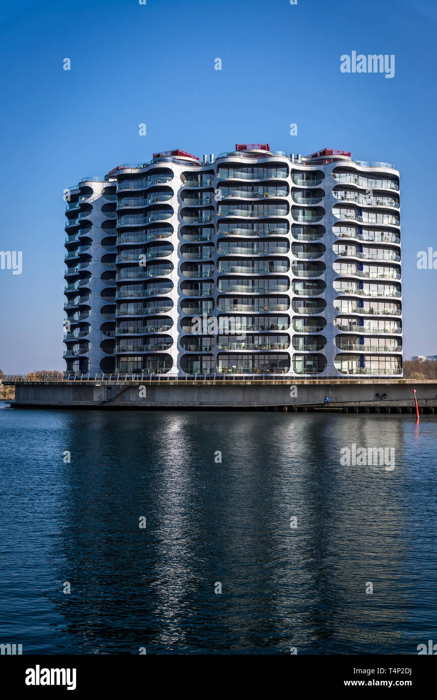 New housing developments along Copenhagen harbour, Copenhagen, Denmark ...