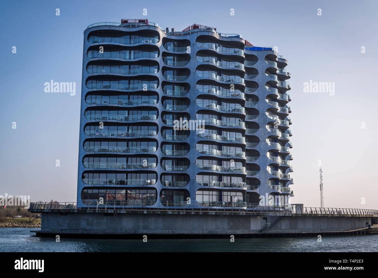 New housing developments along Copenhagen harbour, Copenhagen, Denmark ...