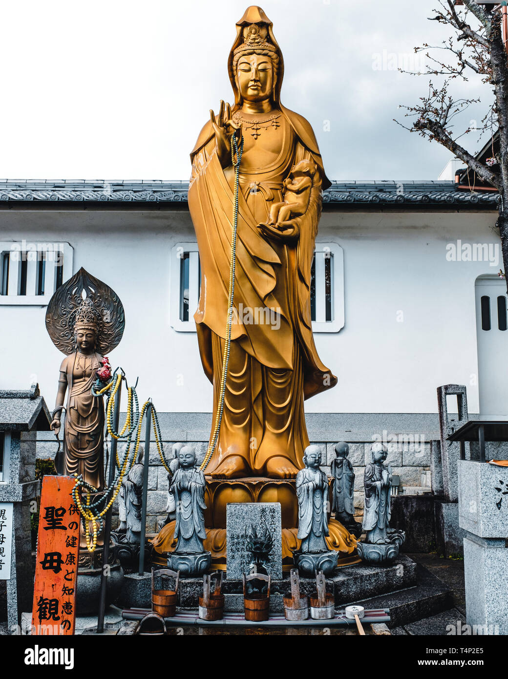 Sculpture at Fushimi Inari-Taisha Shrine in Kyoto, Japan Stock Photo ...