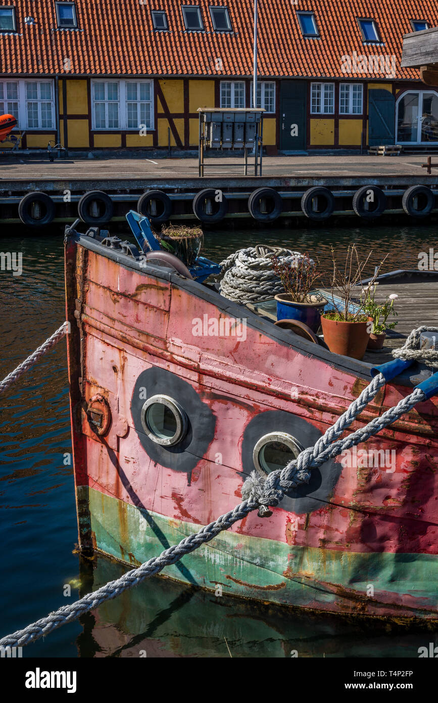 Old boat, Refshaleoen island, Copenhagen, Denmark Stock Photo - Alamy