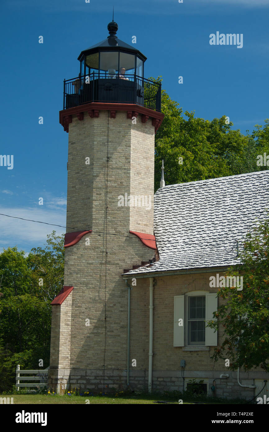McGulpin Point Lighthouse, Mackinac City, Michigan Stock Photo - Alamy