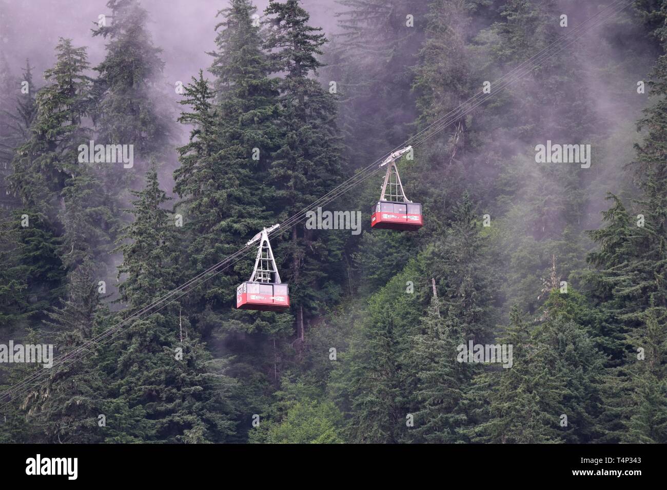 Mount Roberts tram in various pictures in Juneau Alaska Stock Photo - Alamy