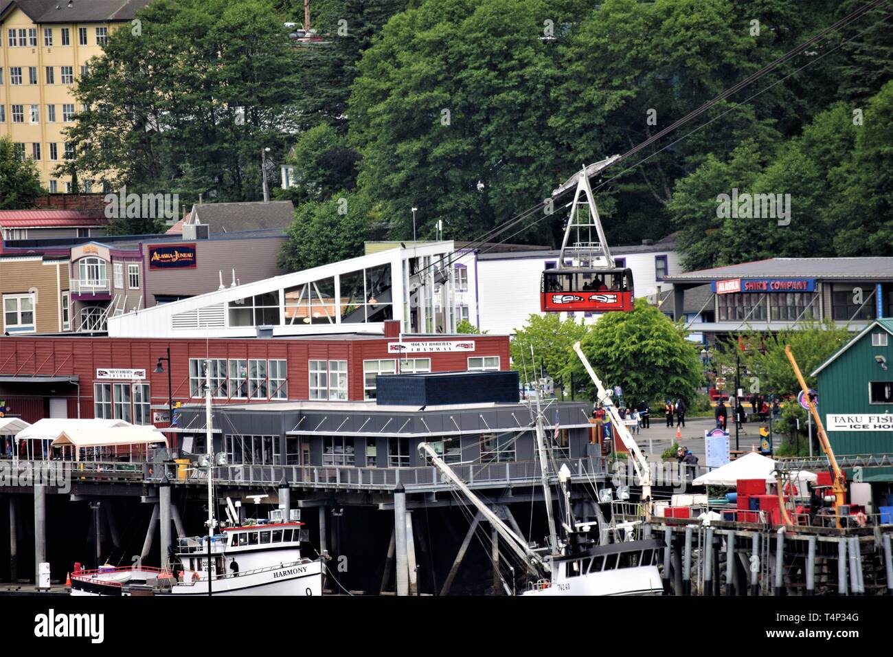Mount Roberts tram in various pictures in Juneau Alaska Stock Photo - Alamy