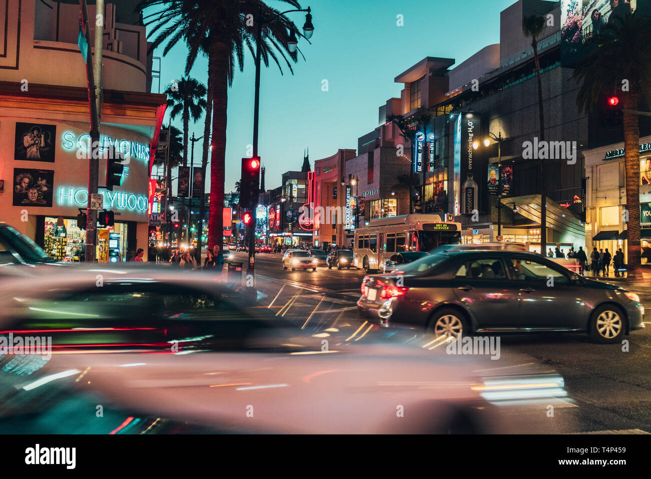 Hollywood Boulevard at Night, June 12, 2017 Stock Photo - Alamy