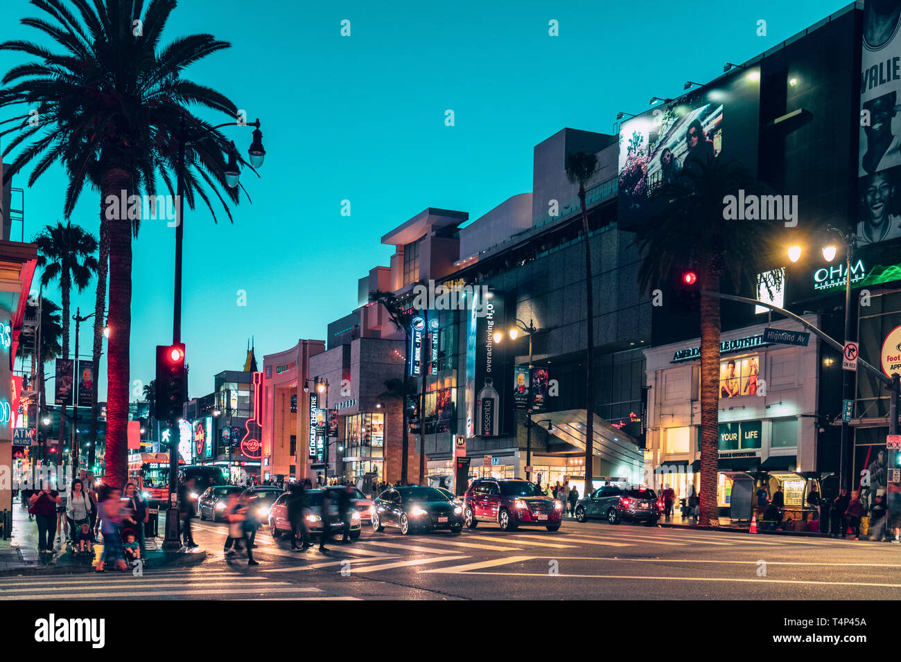 Hollywood Boulevard at Night, June 12, 2017 Stock Photo - Alamy