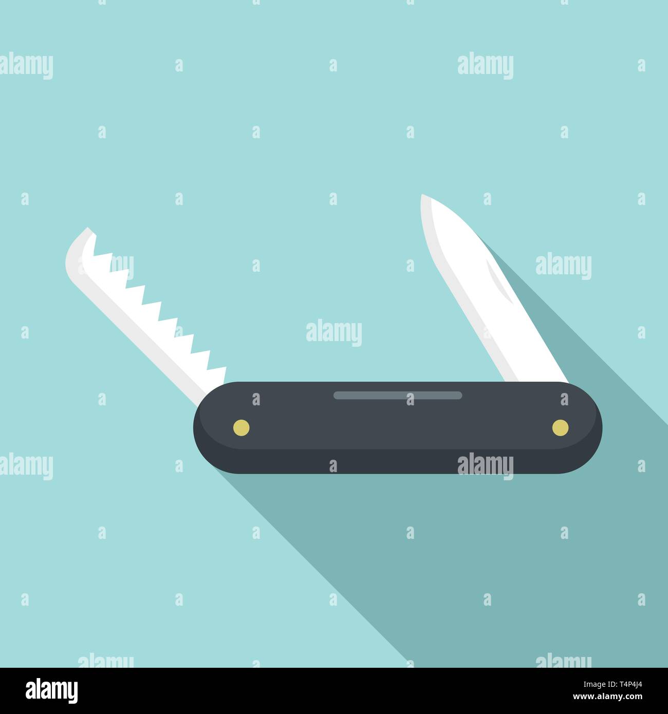 Multifunction knife icon. Flat illustration of multifunction knife ...