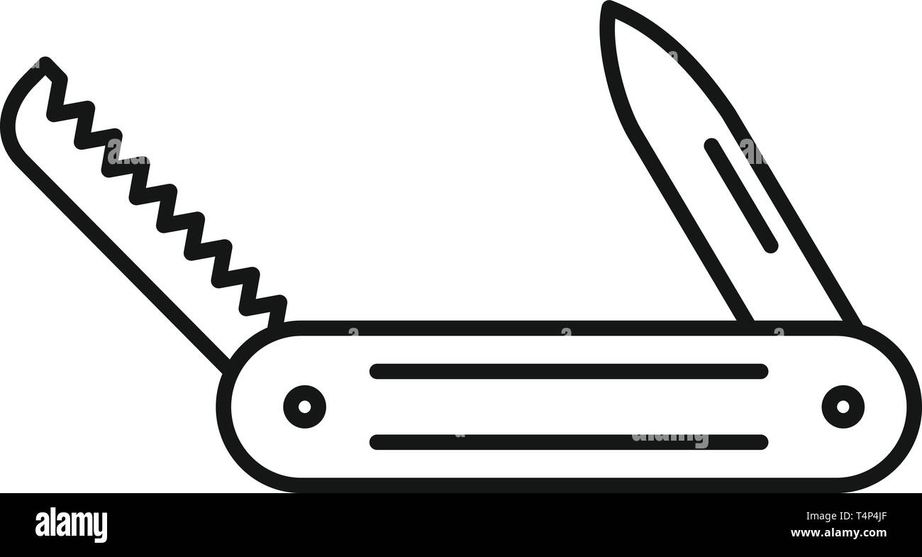 Multifunction knife icon. Outline multifunction knife vector icon for ...