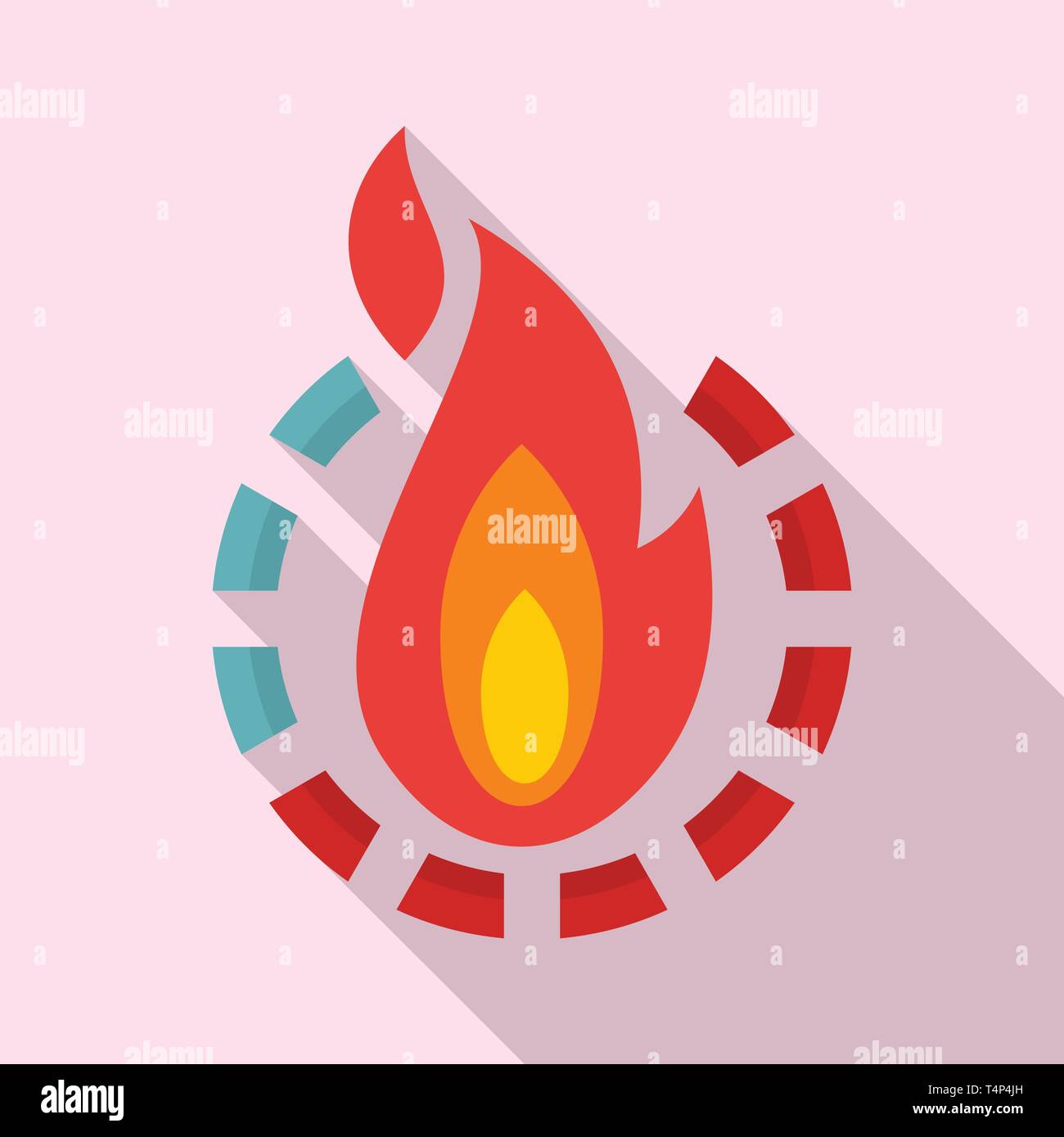 Fire burn calories icon. Flat illustration of fire burn calories vector ...