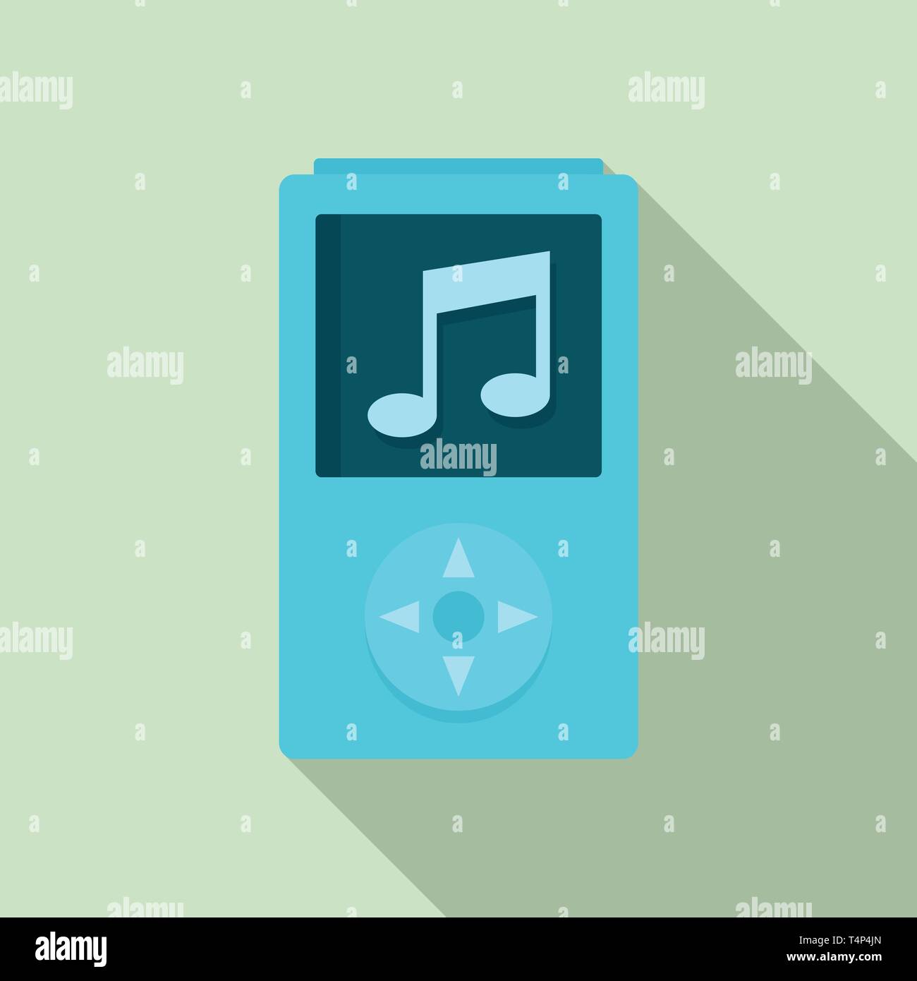 Modern music player icon. Flat illustration of modern music player ...