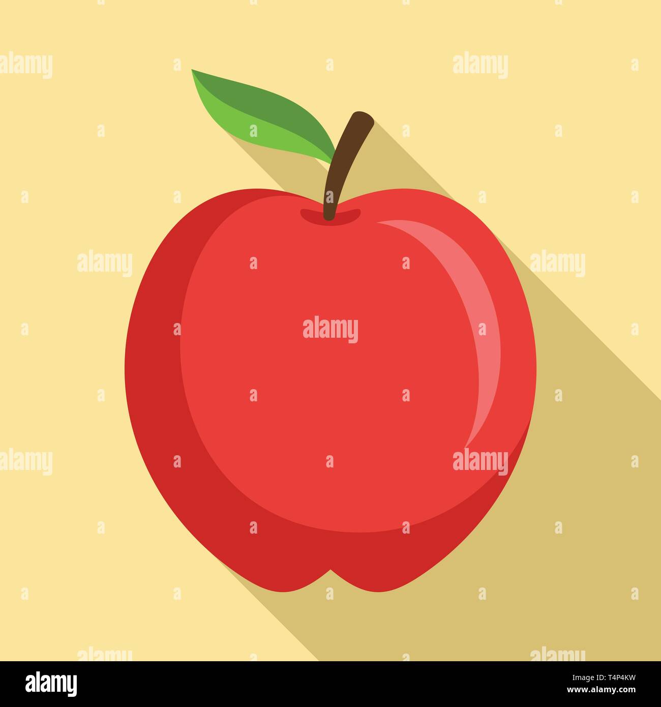 Red apple icon. Flat illustration of red apple vector icon for web ...