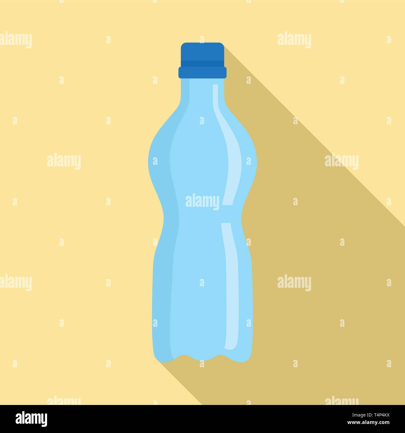 Water plastic bottle icon. Flat illustration of water plastic bottle ...