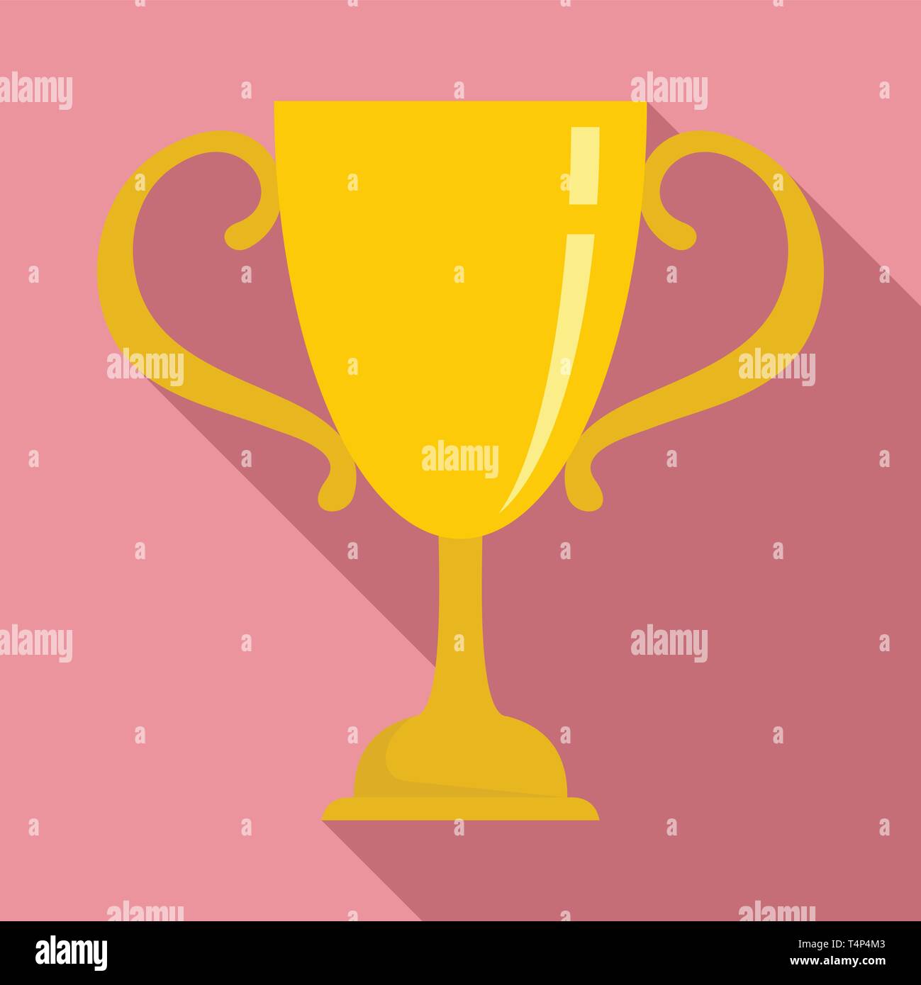 Sport gold cup icon. Flat illustration of sport gold cup vector icon ...