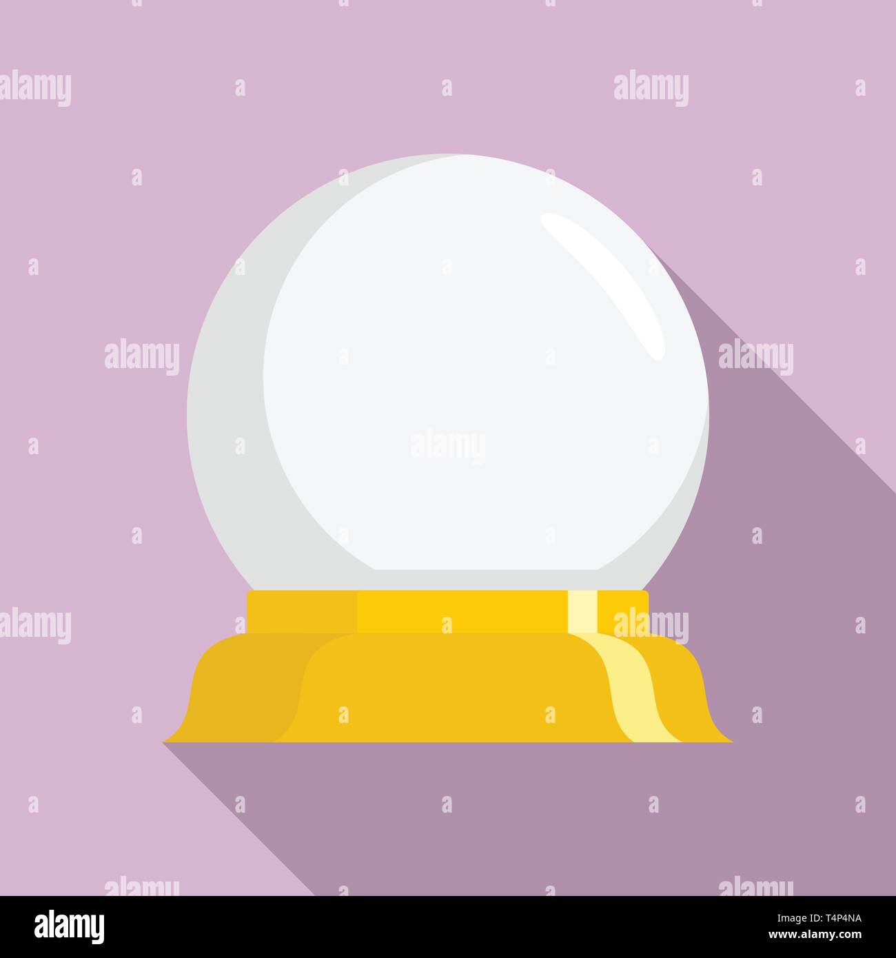 Magic glass ball icon. Flat illustration of magic glass ball vector ...