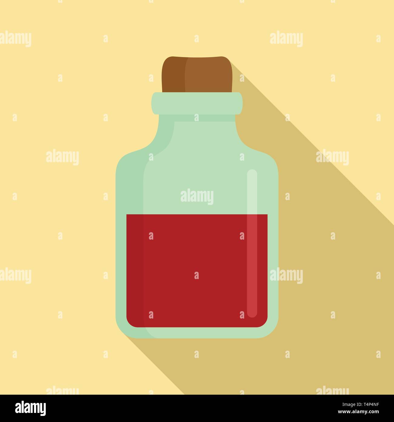 Magic blood flask icon. Flat illustration of magic blood flask vector ...