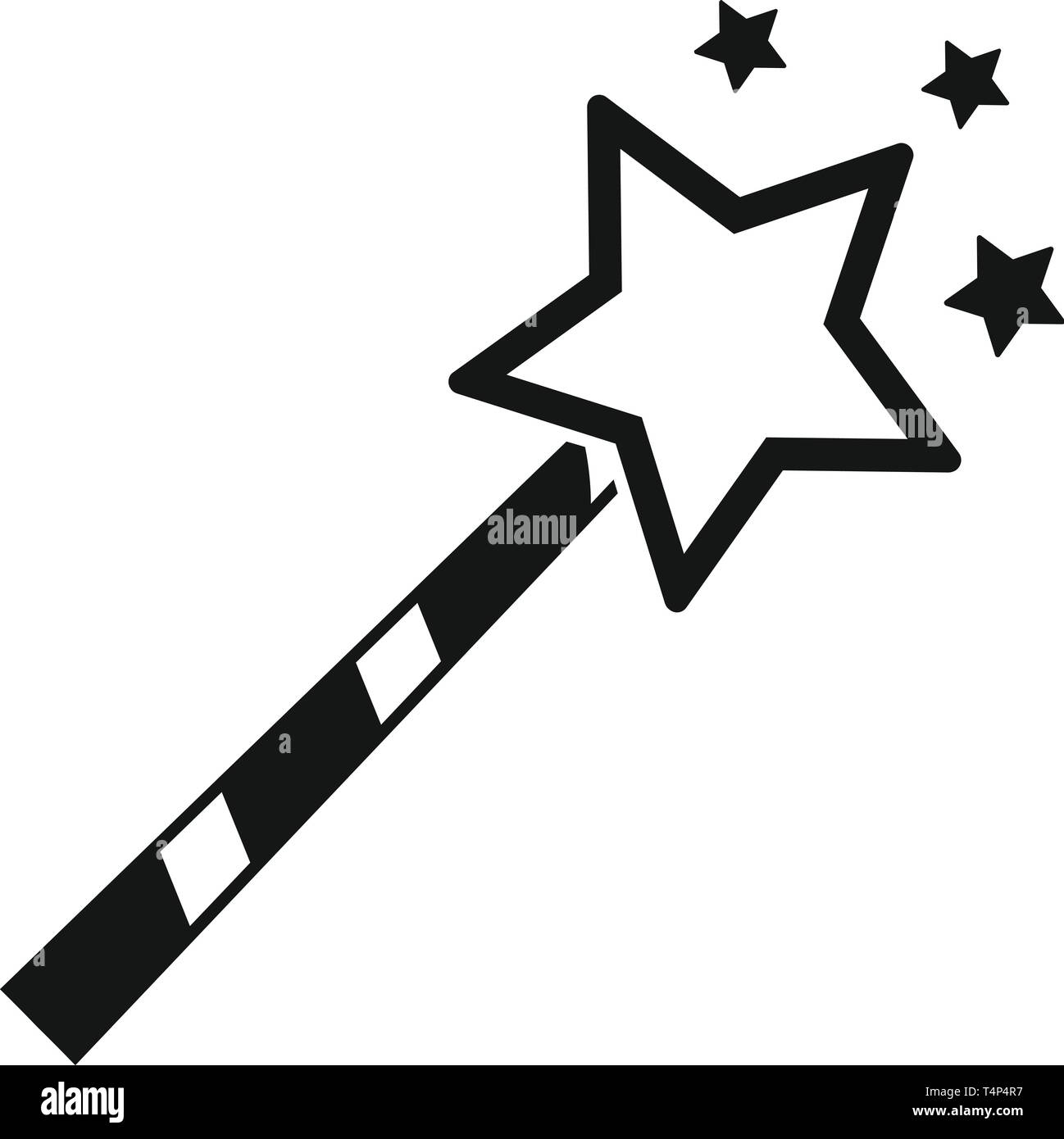 Magic stick icon. Simple illustration of magic stick vector icon for ...
