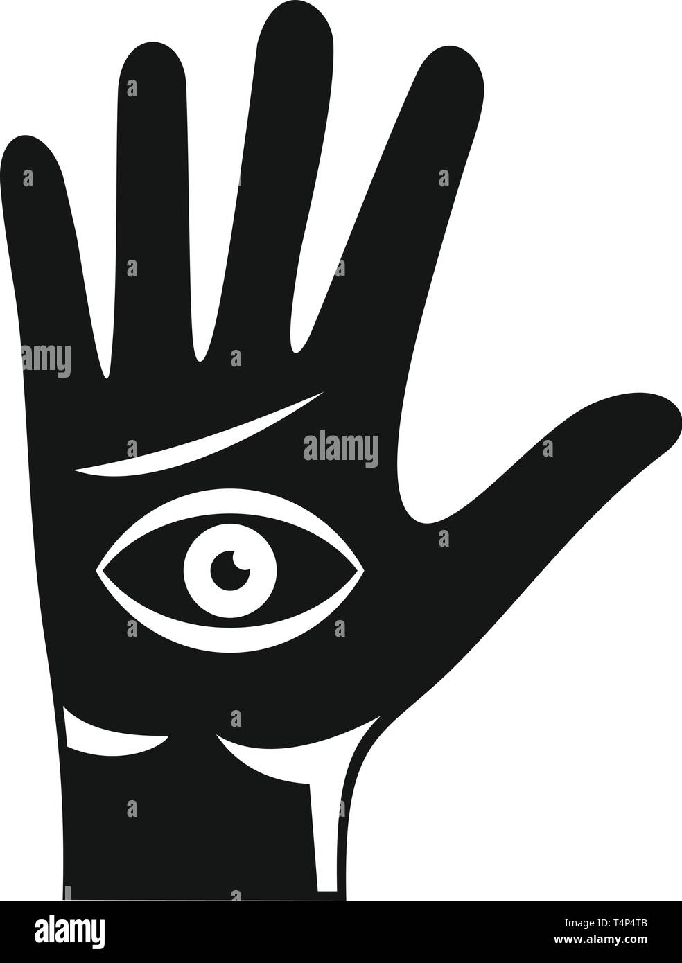 Eye hand icon. Simple illustration of eye hand vector icon for web ...