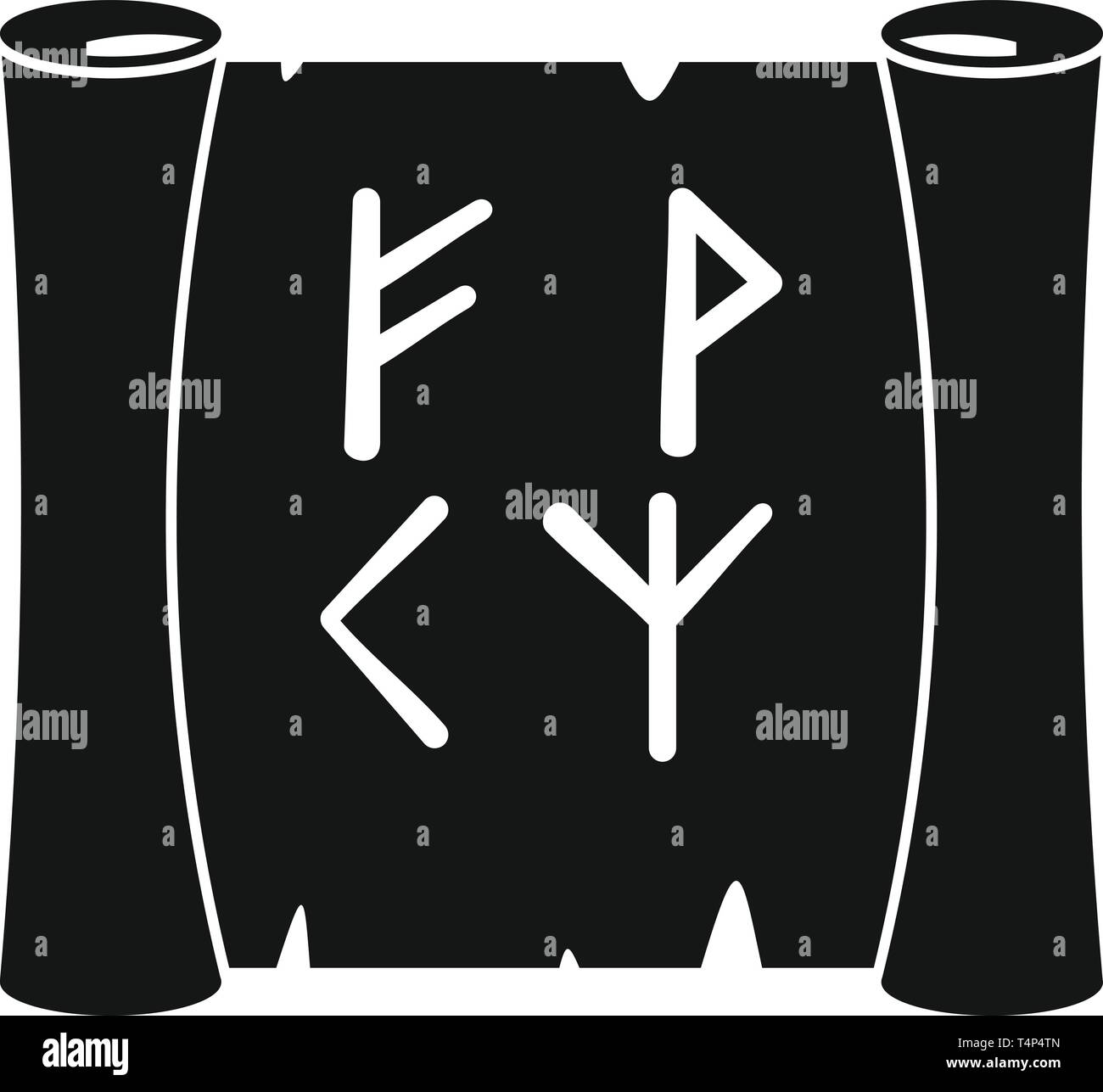 Magic old papyrus icon. Simple illustration of magic old papyrus vector ...