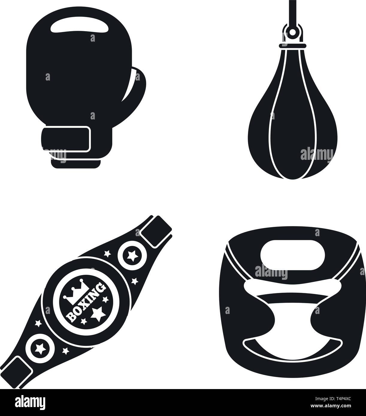 Boxing tool icons set. Simple set of boxing tool vector icons for web ...