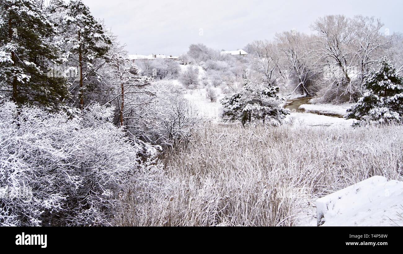 a beautiful winter scene of canadian landscape Stock Photo - Alamy