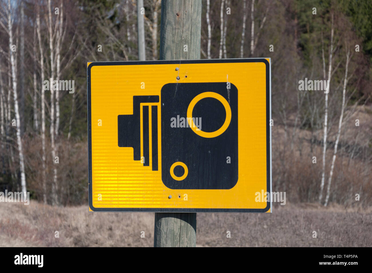 Speed Camera Sign Stock Photo - Alamy