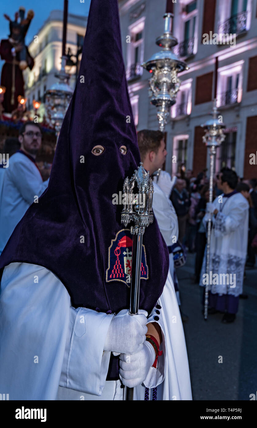 Procession during Semana Santa Madrid, Spain Stock Photo - Alamy