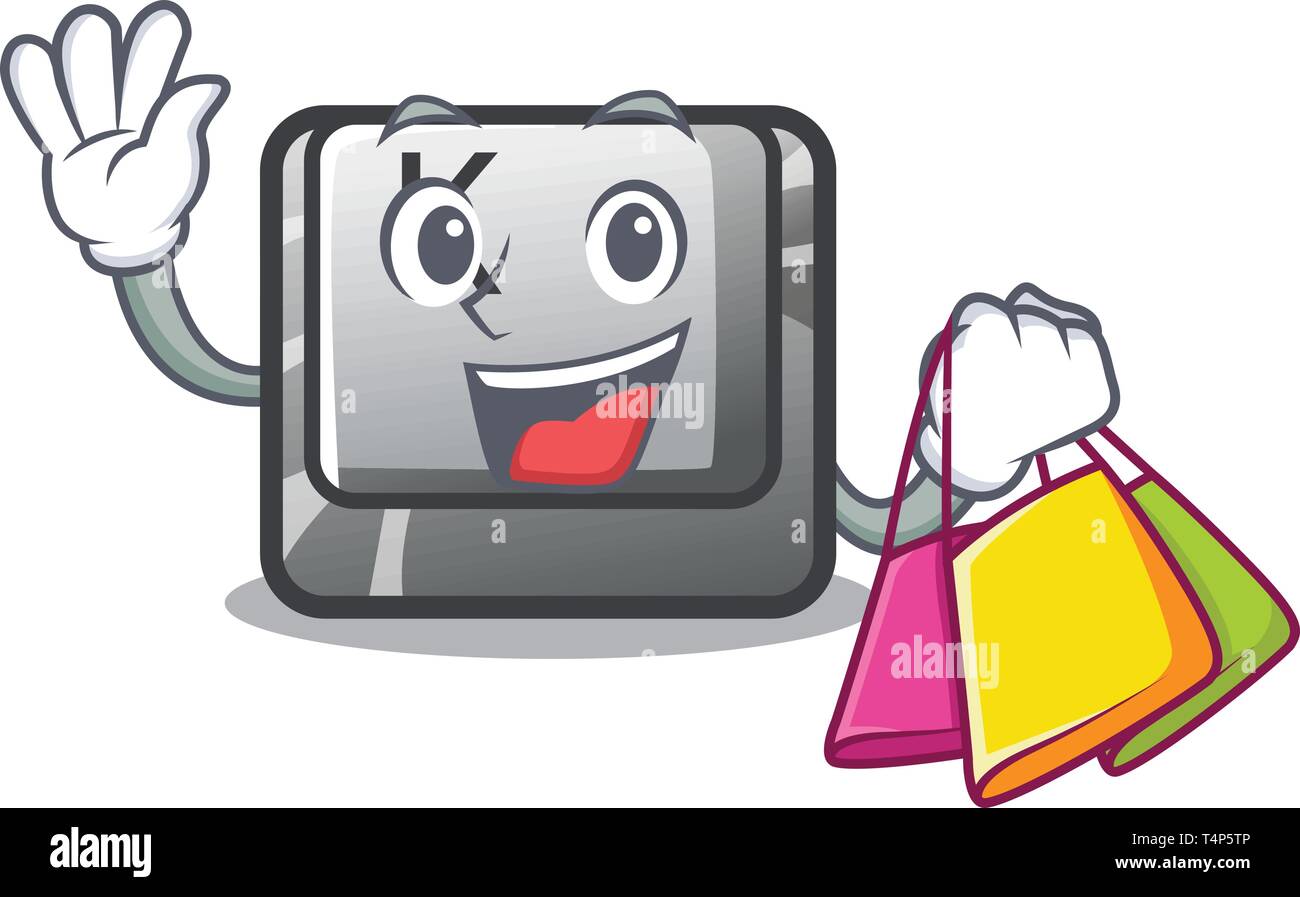 Shopping button K in the cartoon shape Stock Vector Image & Art - Alamy