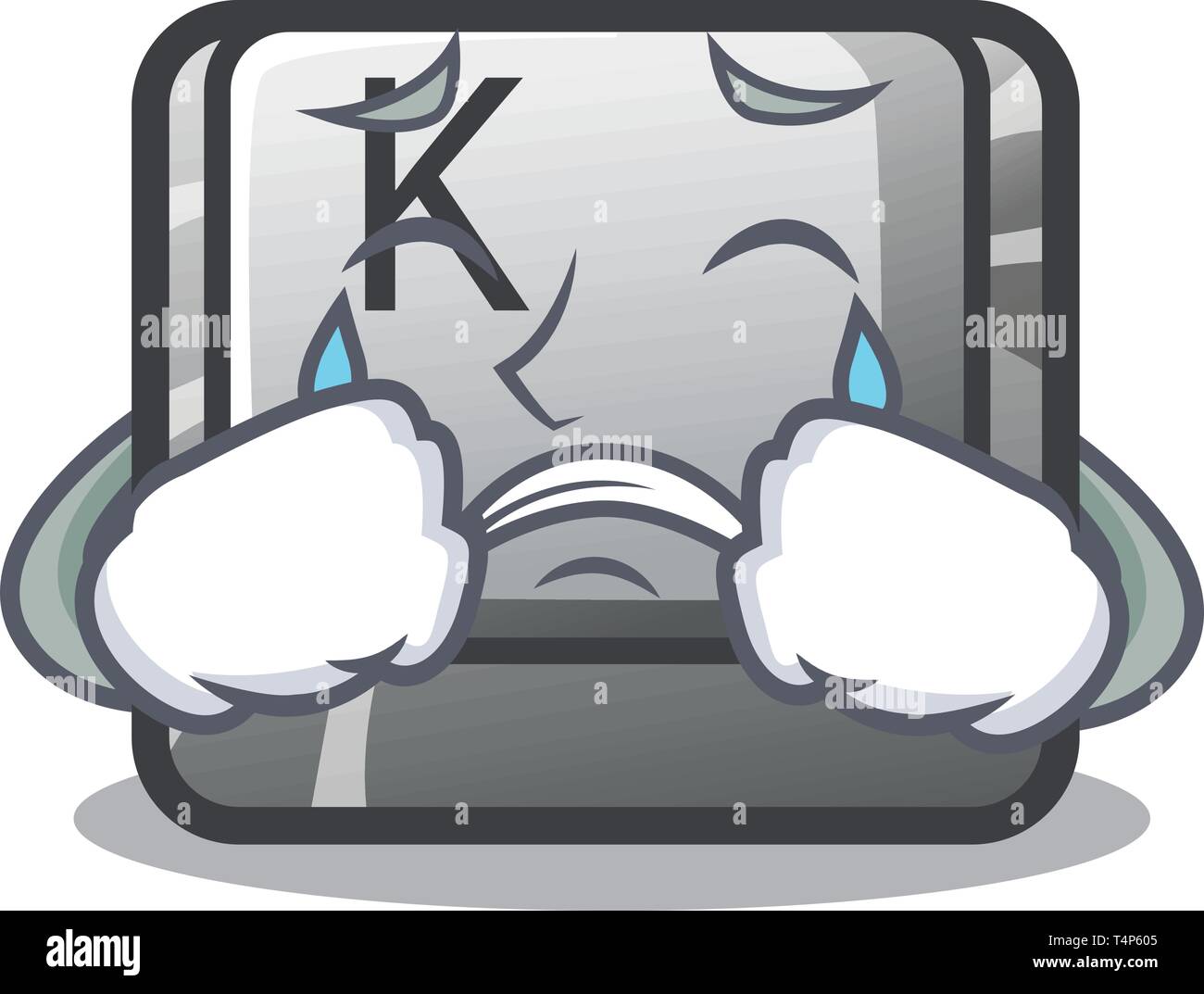 Crying button K on a character computer Stock Vector Image & Art - Alamy