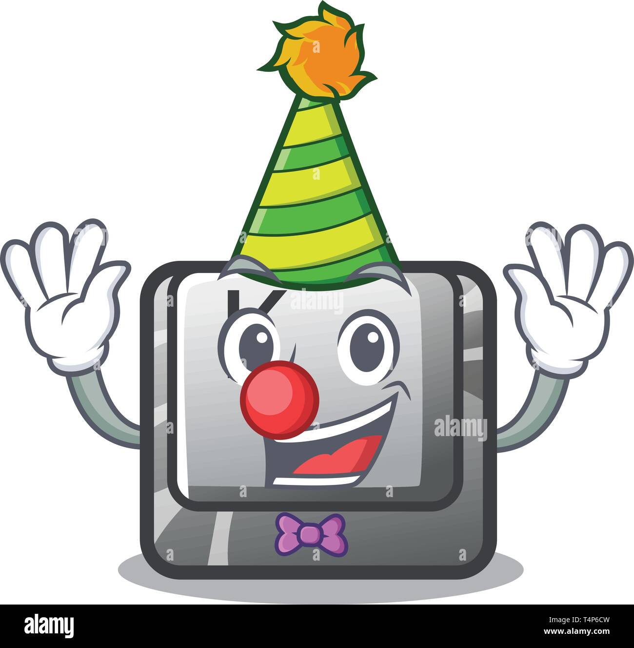 Clown button K attached to cartoon keyboard Stock Vector Image & Art ...