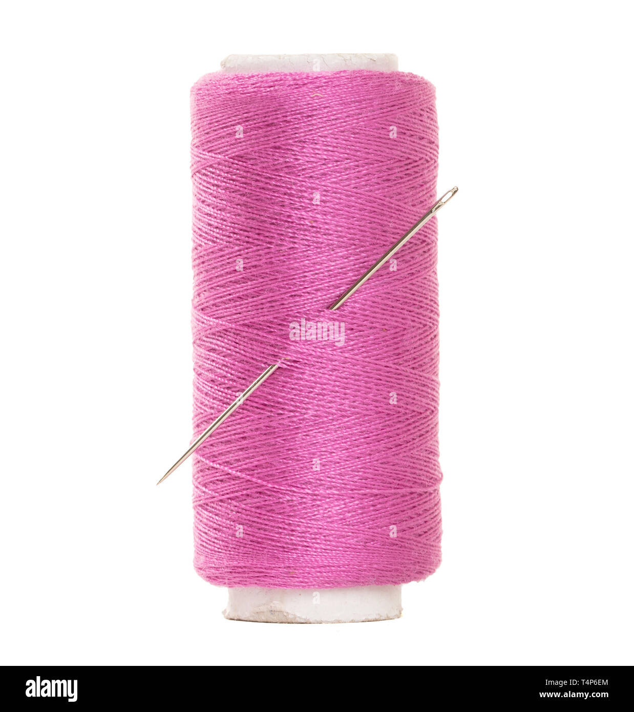 Sewing thread with needle isolated on a white background Stock Photo ...