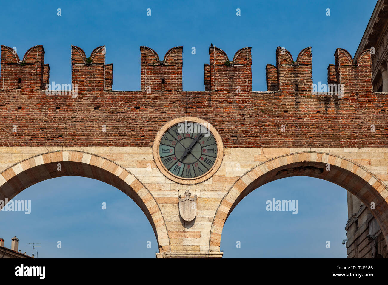Verona, Italy – March 2019. The Gates of Brà are a gateway to Verona ...